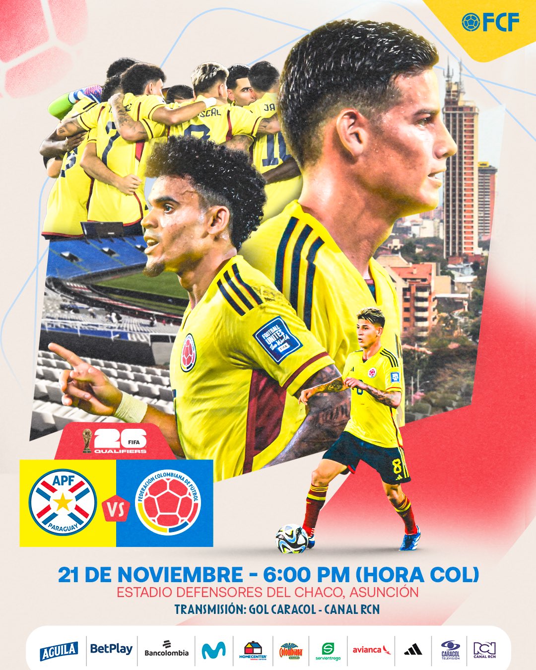 Colombia logra victoria en territorio paraguayo y avanza rumbo a la ...