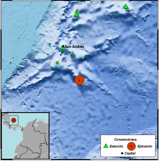 Sismo de 5.4 se registró en inmediaciones de San Andrés en el Mar Caribe colombiano – Radio ...
